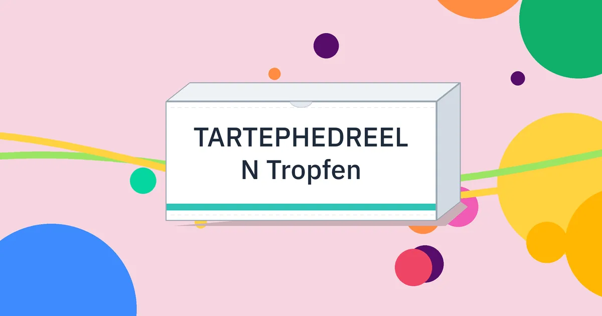 Symbolbild: Packung mit der Aufschrift TARTEPHEDREEL N Tropfen (PZN 00676364) – Verfügbarkeit und Bezug in Apotheken in Frankfurt am Main
