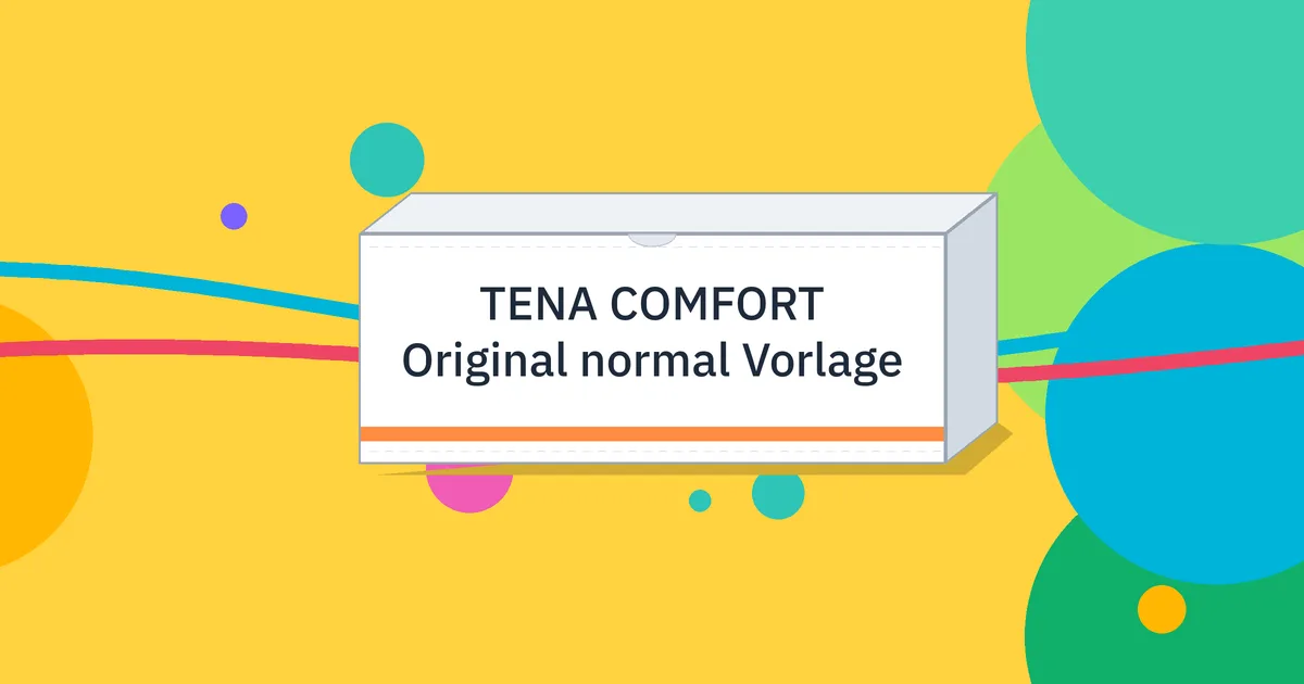 Symbolbild: Packung mit der Aufschrift TENA COMFORT Original normal Vorlage (PZN 11307581) – Verfügbarkeit und Bezug in Apotheken in Frankfurt am Main