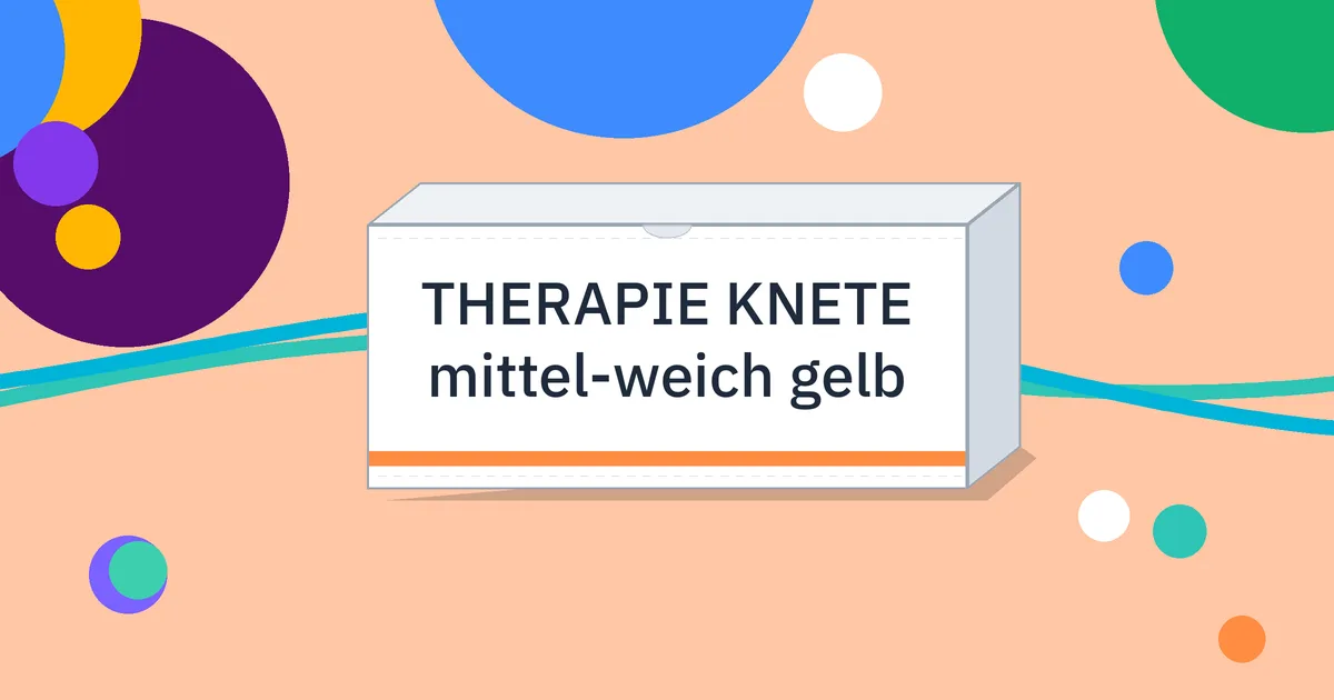 Symbolbild: Packung mit der Aufschrift THERAPIE KNETE mittel-weich gelb (PZN 16788289) – Verfügbarkeit und Bezug in Apotheken in Frankfurt am Main