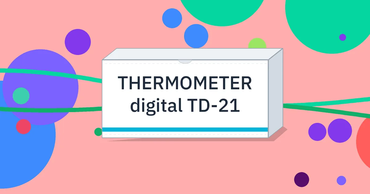 Symbolbild: Packung mit der Aufschrift THERMOMETER digital TD-21 (PZN 18807482) – Verfügbarkeit und Bezug in Apotheken in Frankfurt am Main