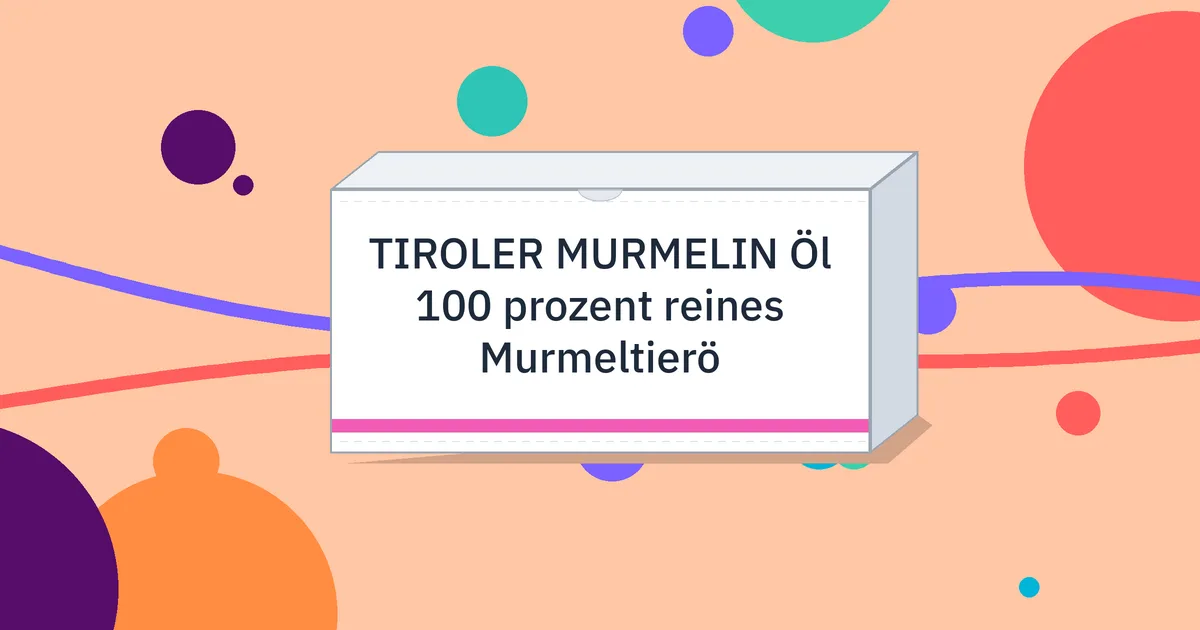 Symbolbild: Packung mit der Aufschrift TIROLER MURMELIN Öl 100 prozent reines Murmeltierö (PZN 12733044) – Verfügbarkeit und Bezug in Apotheken in Frankfurt am Main