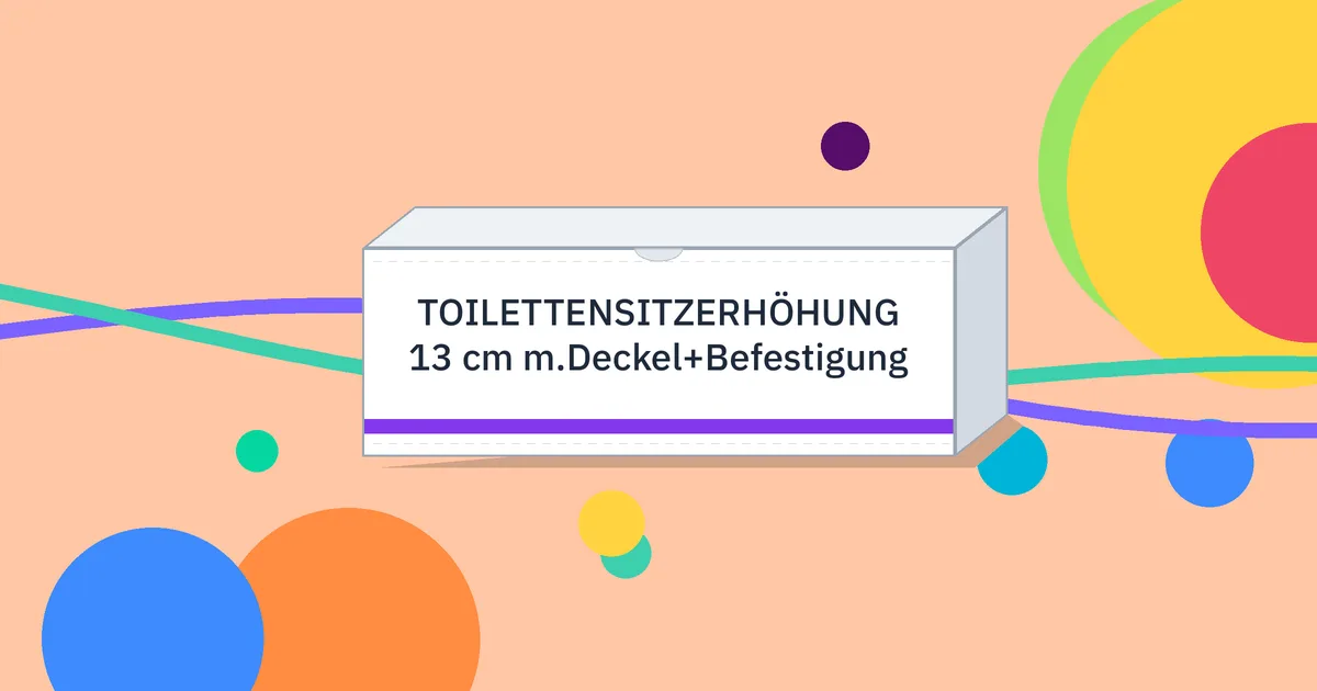 Symbolbild: Packung mit der Aufschrift TOILETTENSITZERHÖHUNG 13 cm m.Deckel+Befestigung (PZN 00394163) – Verfügbarkeit und Bezug in Apotheken in Frankfurt am Main