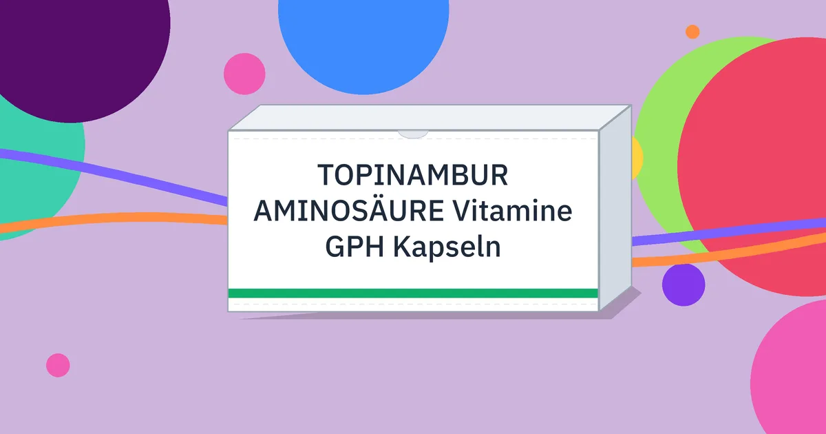 Symbolbild: Packung mit der Aufschrift TOPINAMBUR AMINOSÄURE Vitamine GPH Kapseln (PZN 01642479) – Verfügbarkeit und Bezug in Apotheken in Frankfurt am Main