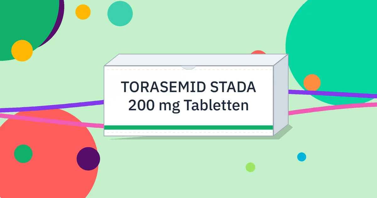 Symbolbild: Packung mit der Aufschrift TORASEMID STADA 200 mg Tabletten (PZN 00660274) – Verfügbarkeit und Bezug in Apotheken in Frankfurt am Main