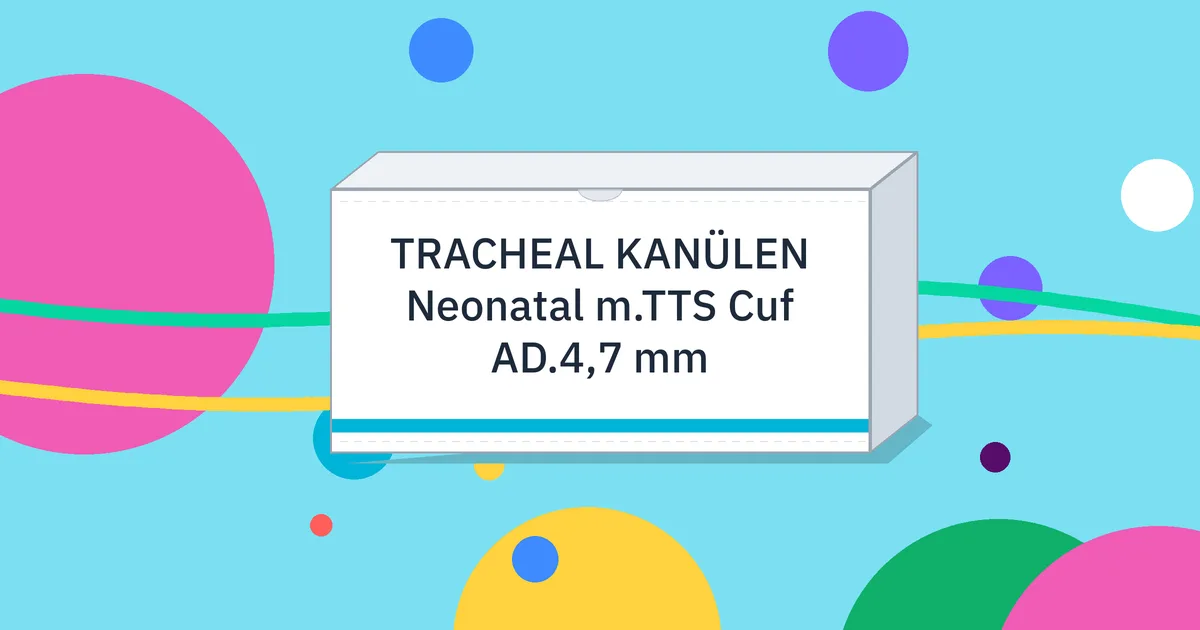 Symbolbild: Packung mit der Aufschrift TRACHEAL KANÜLEN Neonatal m.TTS Cuf AD.4,7 mm (PZN 09217511) – Verfügbarkeit und Bezug in Apotheken in Frankfurt am Main