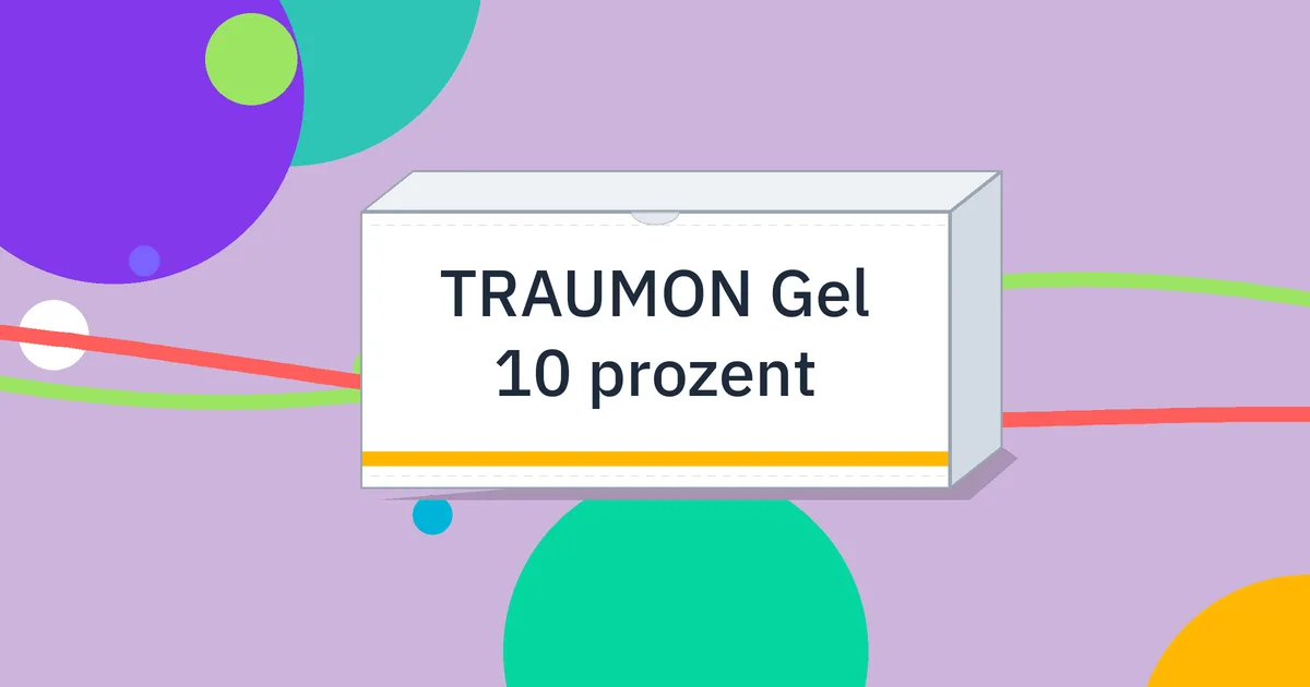 Symbolbild: Packung mit der Aufschrift TRAUMON Gel 10 prozent (PZN 04971953) – Verfügbarkeit und Bezug in Apotheken in Frankfurt am Main