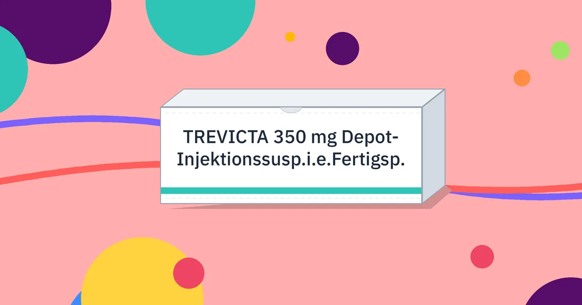 Symbolbild: Packung mit der Aufschrift TREVICTA 350 mg Depot-Injektionssusp.i.e.Fertigsp. (PZN 16567737) – Verfügbarkeit und Bezug in Apotheken in Frankfurt am Main