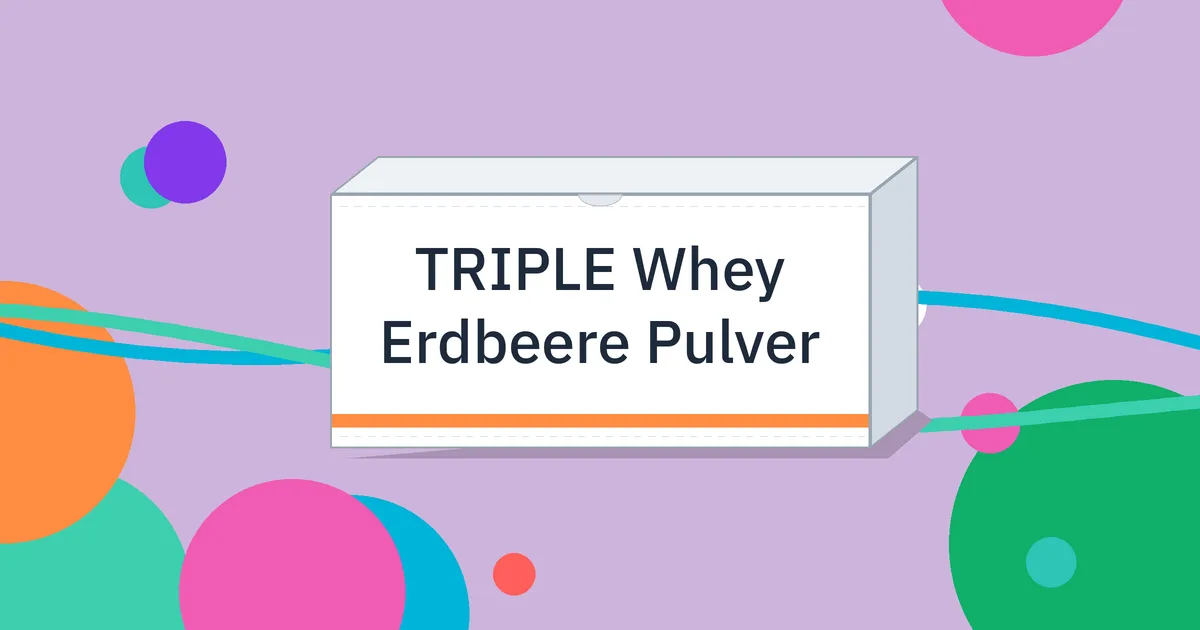 Symbolbild: Packung mit der Aufschrift TRIPLE Whey Erdbeere Pulver (PZN 10534470) – Verfügbarkeit und Bezug in Apotheken in Frankfurt am Main