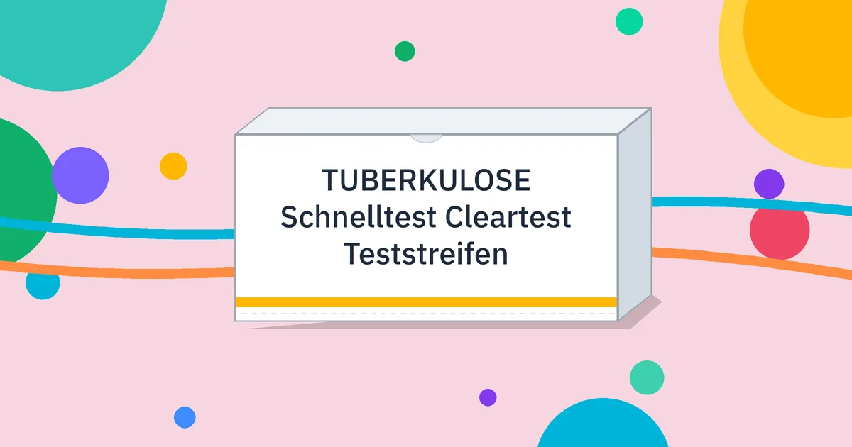 Symbolbild: Packung mit der Aufschrift TUBERKULOSE Schnelltest Cleartest Teststreifen (PZN 03472024) – Verfügbarkeit und Bezug in Apotheken in Frankfurt am Main