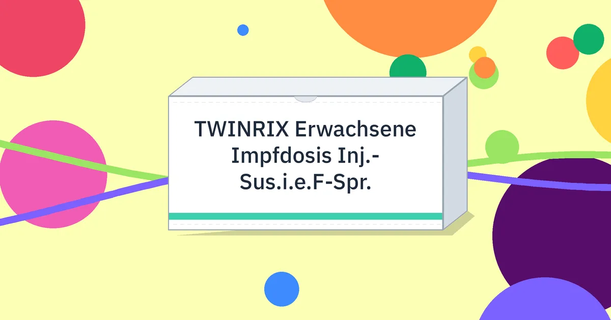 Symbolbild: Packung mit der Aufschrift TWINRIX Erwachsene Impfdosis Inj.-Sus.i.e.F-Spr. (PZN 03300429) – Verfügbarkeit und Bezug in Apotheken in Frankfurt am Main