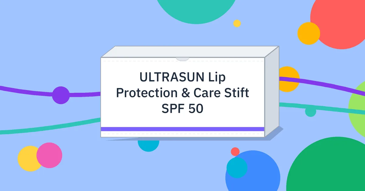 Symbolbild: Packung mit der Aufschrift ULTRASUN Lip Protection & Care Stift SPF 50 (PZN 17574320) – Verfügbarkeit und Bezug in Apotheken in Frankfurt am Main