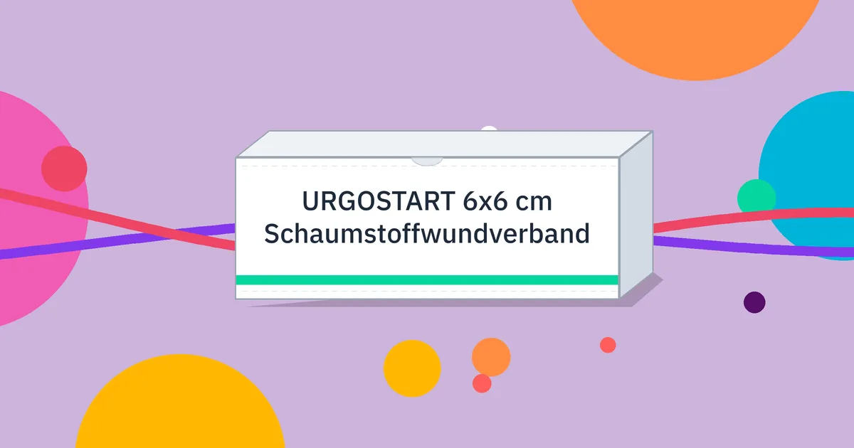 Symbolbild: Packung mit der Aufschrift URGOSTART 6x6 cm Schaumstoffwundverband (PZN 18730549) – Verfügbarkeit und Bezug in Apotheken in Frankfurt am Main