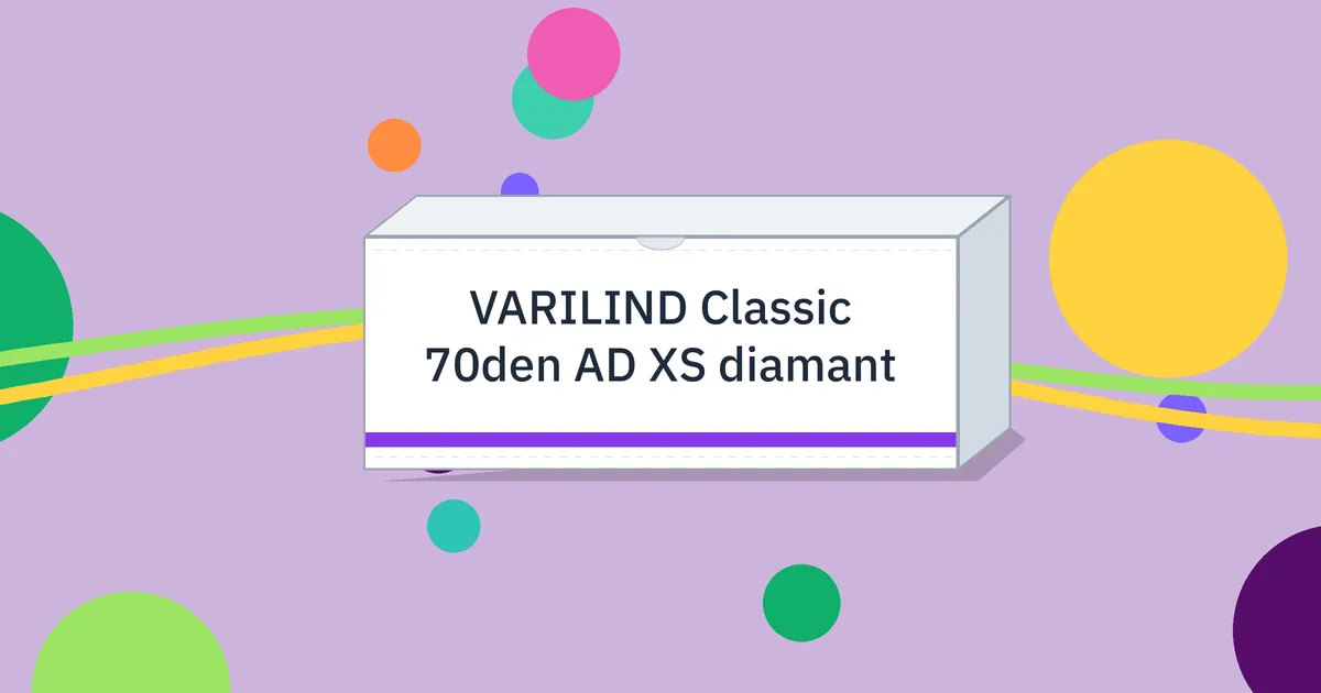 Symbolbild: Packung mit der Aufschrift VARILIND Classic 70den AD XS diamant (PZN 09521516) – Verfügbarkeit und Bezug in Apotheken in Frankfurt am Main