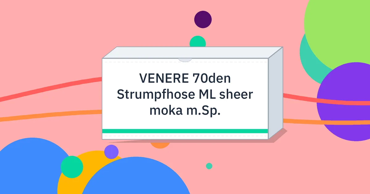 Symbolbild: Packung mit der Aufschrift VENERE 70den Strumpfhose ML sheer moka m.Sp. (PZN 16172909) – Verfügbarkeit und Bezug in Apotheken in Frankfurt am Main
