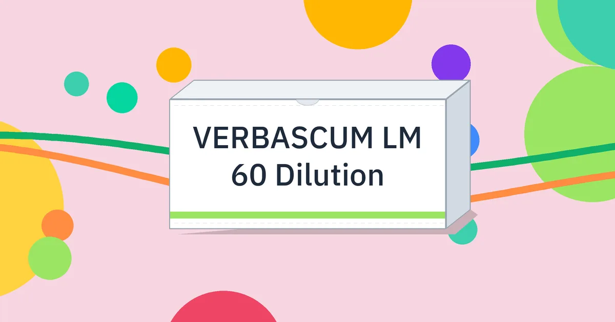 Symbolbild: Packung mit der Aufschrift VERBASCUM LM 60 Dilution (PZN 13266662) – Verfügbarkeit und Bezug in Apotheken in Frankfurt am Main