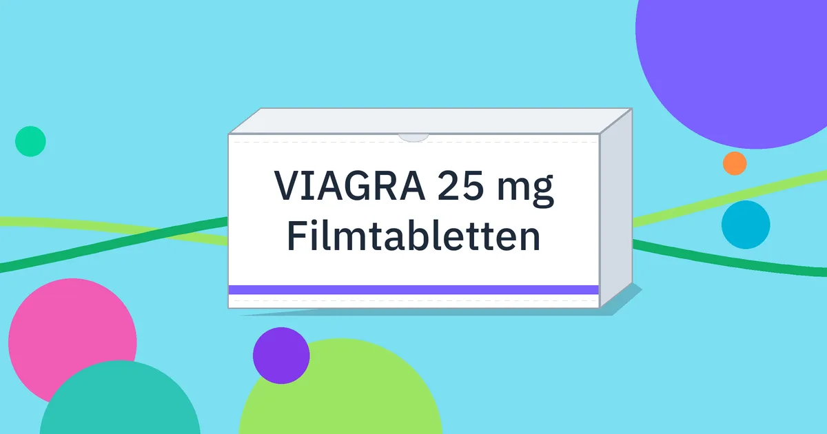 Symbolbild: Packung mit der Aufschrift VIAGRA 25 mg Filmtabletten (PZN 00586069) – Verfügbarkeit und Bezug in Apotheken in Frankfurt am Main