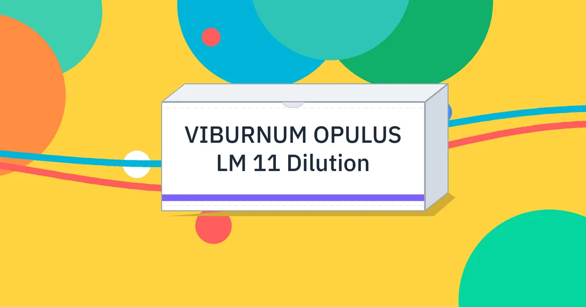 Symbolbild: Packung mit der Aufschrift VIBURNUM OPULUS LM 11 Dilution (PZN 13270830) – Verfügbarkeit und Bezug in Apotheken in Frankfurt am Main