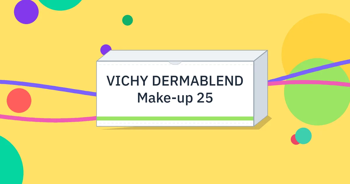 Symbolbild: Packung mit der Aufschrift VICHY DERMABLEND Make-up 25 (PZN 04181553) – Verfügbarkeit und Bezug in Apotheken in Frankfurt am Main