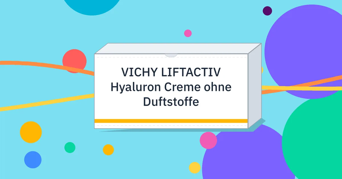 Symbolbild: Packung mit der Aufschrift VICHY LIFTACTIV Hyaluron Creme ohne Duftstoffe (PZN 18231929) – Verfügbarkeit und Bezug in Apotheken in Frankfurt am Main