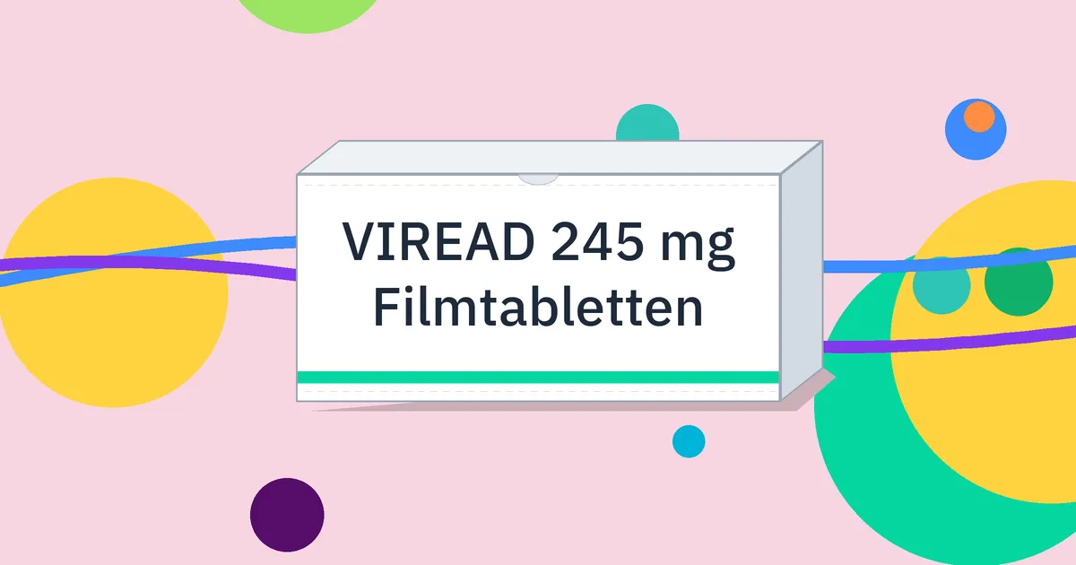 Symbolbild: Packung mit der Aufschrift VIREAD 245 mg Filmtabletten (PZN 05387386) – Verfügbarkeit und Bezug in Apotheken in Frankfurt am Main