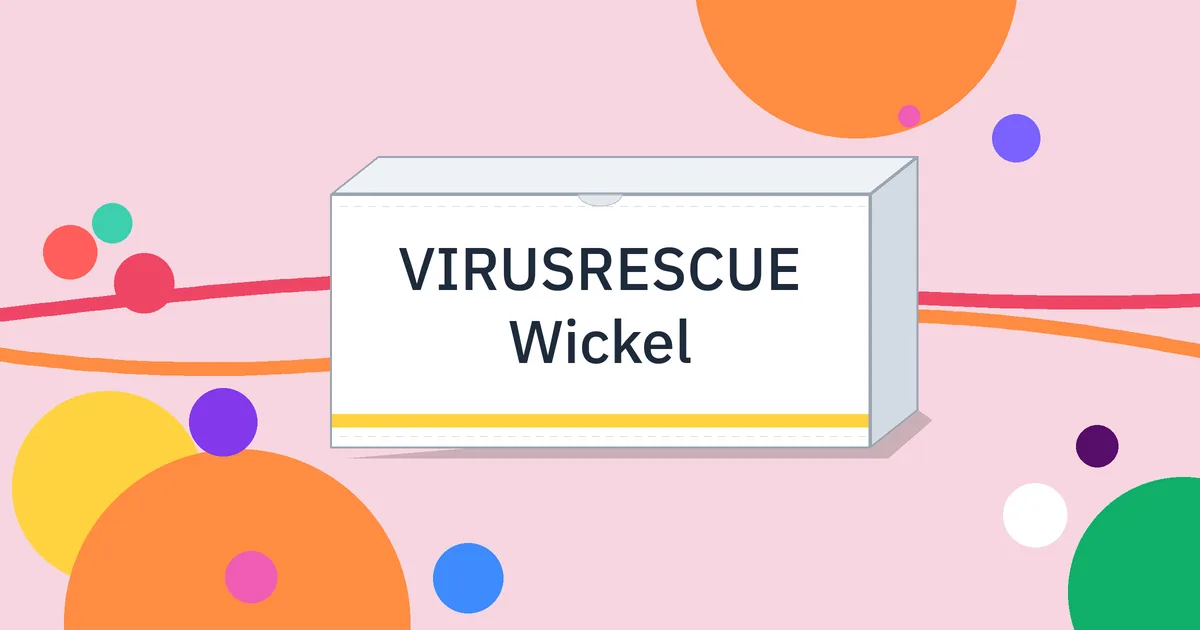 Symbolbild: Packung mit der Aufschrift VIRUSRESCUE Wickel (PZN 19205437) – Verfügbarkeit und Bezug in Apotheken in Frankfurt am Main