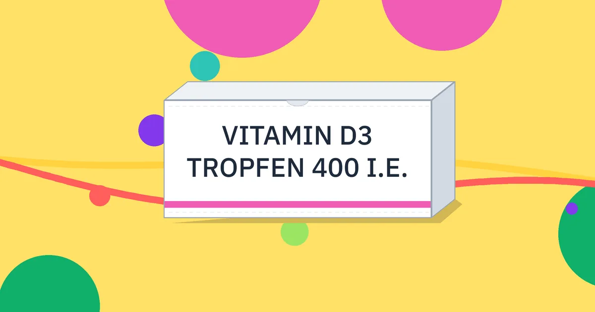 Symbolbild: Packung mit der Aufschrift VITAMIN D3 TROPFEN 400 I.E. (PZN 16702945) – Verfügbarkeit und Bezug in Apotheken in Frankfurt am Main