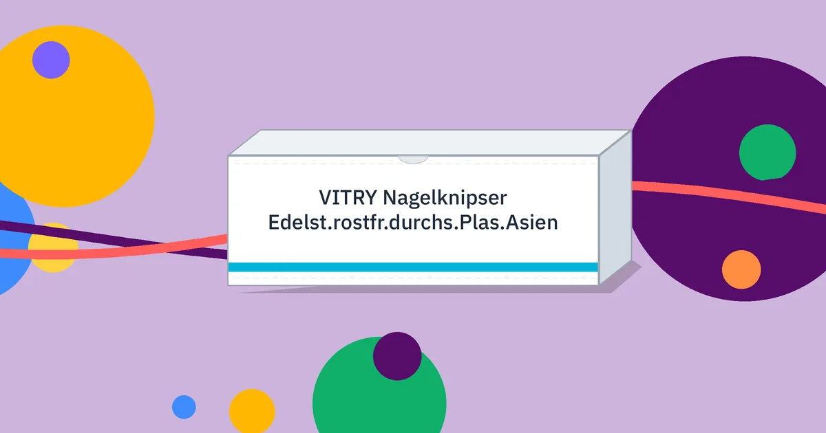 Symbolbild: Packung mit der Aufschrift VITRY Nagelknipser Edelst.rostfr.durchs.Plas.Asien (PZN 05045444) – Verfügbarkeit und Bezug in Apotheken in Frankfurt am Main