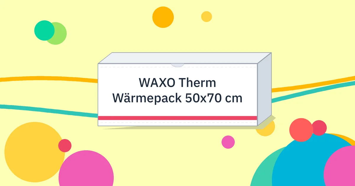 Symbolbild: Packung mit der Aufschrift WAXO Therm Wärmepack 50x70 cm (PZN 04008889) – Verfügbarkeit und Bezug in Apotheken in Frankfurt am Main