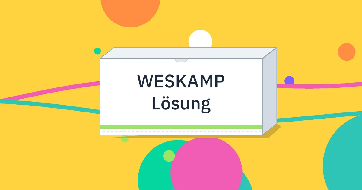 Symbolbild: Packung mit der Aufschrift WESKAMP Lösung (PZN 05022992) – Verfügbarkeit und Bezug in Apotheken in Frankfurt am Main