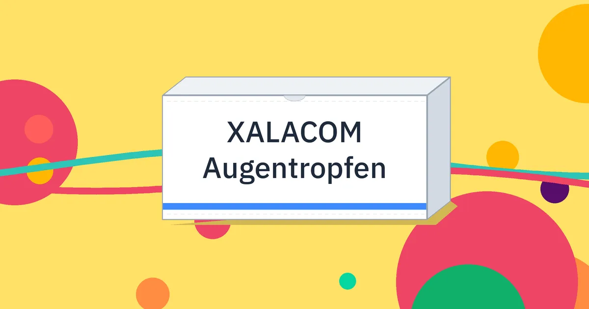 Symbolbild: Packung mit der Aufschrift XALACOM Augentropfen (PZN 03259394) – Verfügbarkeit und Bezug in Apotheken in Frankfurt am Main