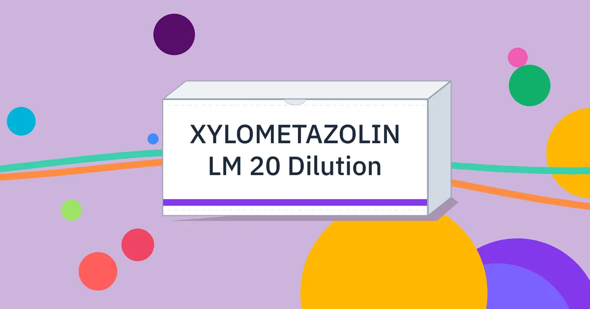 Symbolbild: Packung mit der Aufschrift XYLOMETAZOLIN LM 20 Dilution (PZN 13283471) – Verfügbarkeit und Bezug in Apotheken in Frankfurt am Main