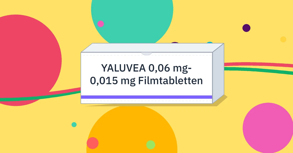 Symbolbild: Packung mit der Aufschrift YALUVEA 0,06 mg-0,015 mg Filmtabletten (PZN 10324896) – Verfügbarkeit und Bezug in Apotheken in Frankfurt am Main