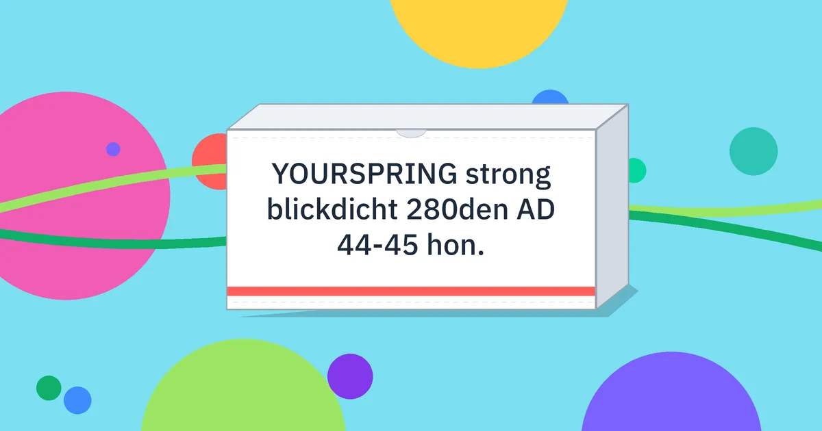Symbolbild: Packung mit der Aufschrift YOURSPRING strong blickdicht 280den AD 44-45 hon. (PZN 18058715) – Verfügbarkeit und Bezug in Apotheken in Frankfurt am Main