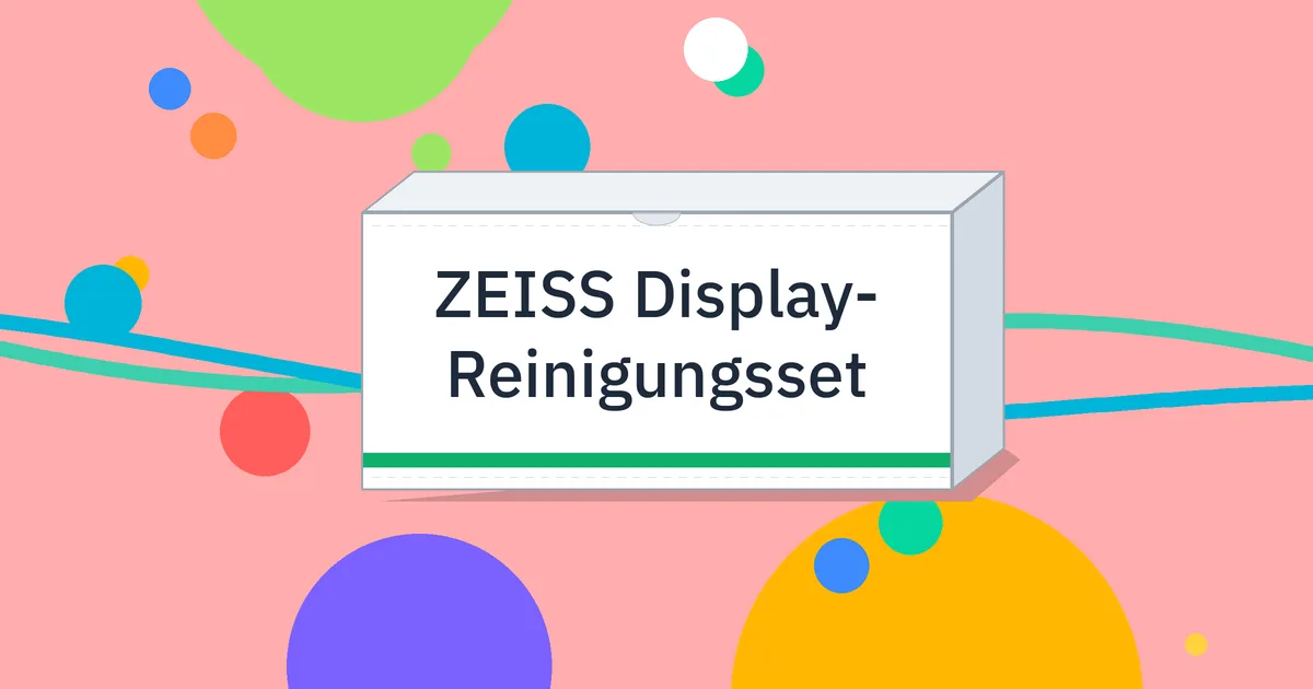 Symbolbild: Packung mit der Aufschrift ZEISS Display-Reinigungsset (PZN 16914311) – Verfügbarkeit und Bezug in Apotheken in Frankfurt am Main