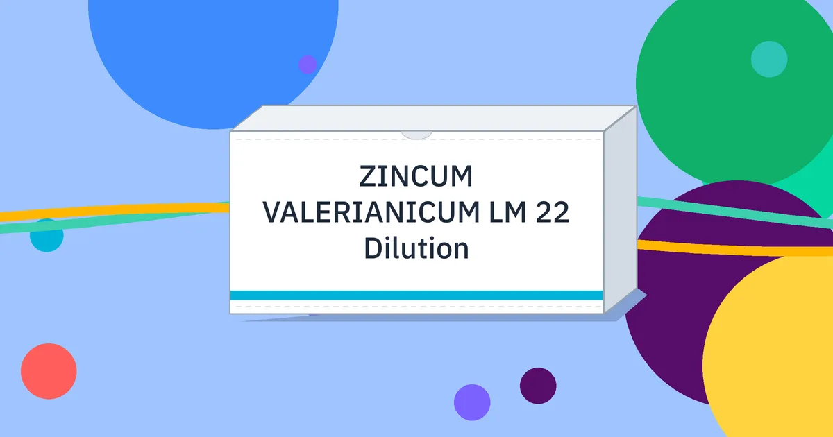 Symbolbild: Packung mit der Aufschrift ZINCUM VALERIANICUM LM 22 Dilution (PZN 13301097) – Verfügbarkeit und Bezug in Apotheken in Frankfurt am Main