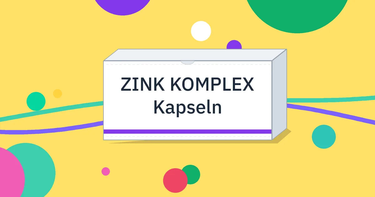 Symbolbild: Packung mit der Aufschrift ZINK KOMPLEX Kapseln (PZN 12512455) – Verfügbarkeit und Bezug in Apotheken in Frankfurt am Main