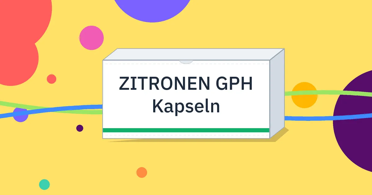 Symbolbild: Packung mit der Aufschrift ZITRONEN GPH Kapseln (PZN 05897124) – Verfügbarkeit und Bezug in Apotheken in Frankfurt am Main