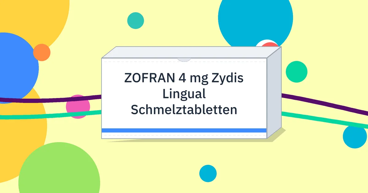 Symbolbild: Packung mit der Aufschrift ZOFRAN 4 mg Zydis Lingual Schmelztabletten (PZN 10868320) – Verfügbarkeit und Bezug in Apotheken in Frankfurt am Main