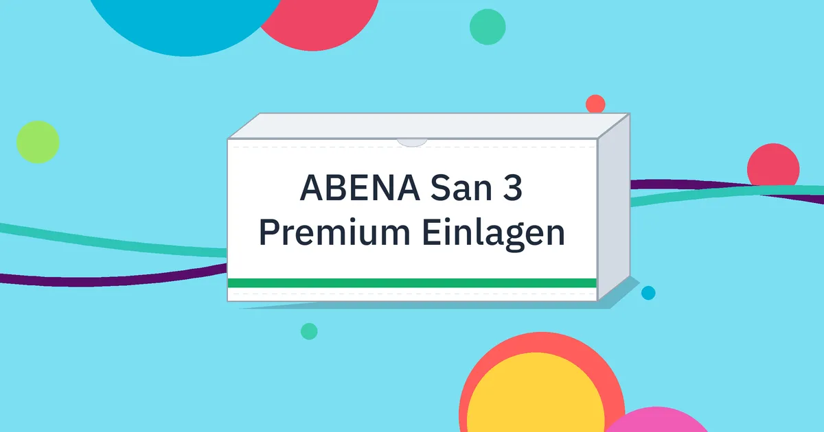 Symbolbild: Packung mit der Aufschrift ABENA San 3 Premium Einlagen (PZN 10219573) – Verfügbarkeit und Bezug in Apotheken in Frankfurt am Main