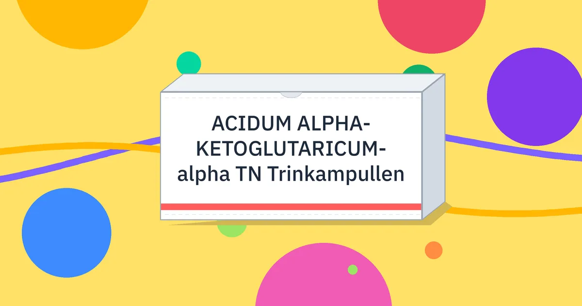 Symbolbild: Packung mit der Aufschrift ACIDUM ALPHA-KETOGLUTARICUM-alpha TN Trinkampullen (PZN 17541697) – Verfügbarkeit und Bezug in Apotheken in Frankfurt am Main