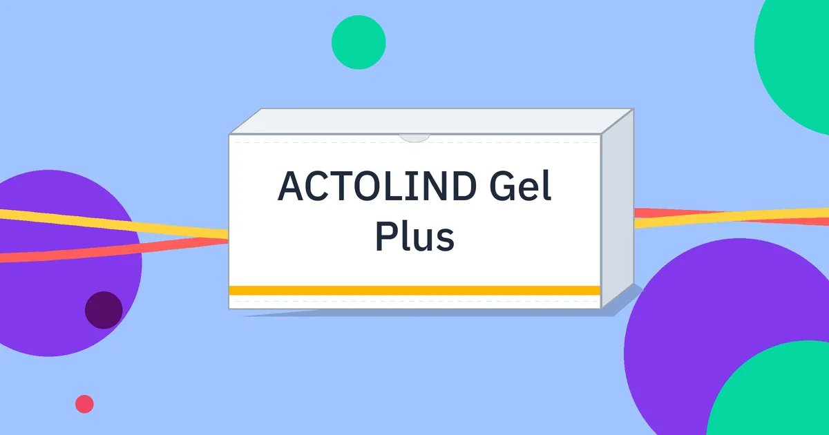 Symbolbild: Packung mit der Aufschrift ACTOLIND Gel Plus (PZN 20740845) – Verfügbarkeit und Bezug in Apotheken in Frankfurt am Main