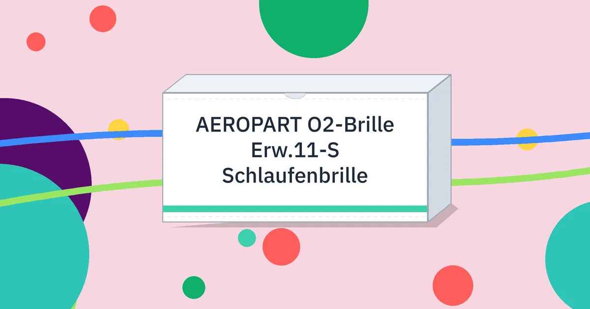 Symbolbild: Packung mit der Aufschrift AEROPART O2-Brille Erw.11-S Schlaufenbrille (PZN 19631269) – Verfügbarkeit und Bezug in Apotheken in Frankfurt am Main