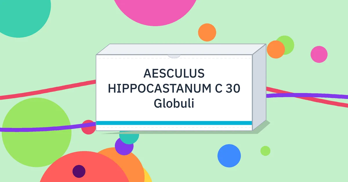 Symbolbild: Packung mit der Aufschrift AESCULUS HIPPOCASTANUM C 30 Globuli (PZN 14311519) – Verfügbarkeit und Bezug in Apotheken in Frankfurt am Main