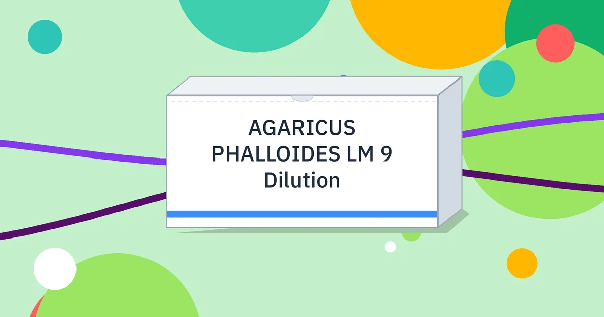 Symbolbild: Packung mit der Aufschrift AGARICUS PHALLOIDES LM 9 Dilution (PZN 13304440) – Verfügbarkeit und Bezug in Apotheken in Frankfurt am Main