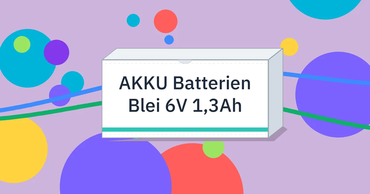 Symbolbild: Packung mit der Aufschrift AKKU Batterien Blei 6V 1,3Ah (PZN 16165602) – Verfügbarkeit und Bezug in Apotheken in Frankfurt am Main