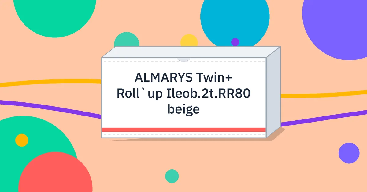 Symbolbild: Packung mit der Aufschrift ALMARYS Twin+ Roll`up Ileob.2t.RR80 beige (PZN 06810929) – Verfügbarkeit und Bezug in Apotheken in Frankfurt am Main