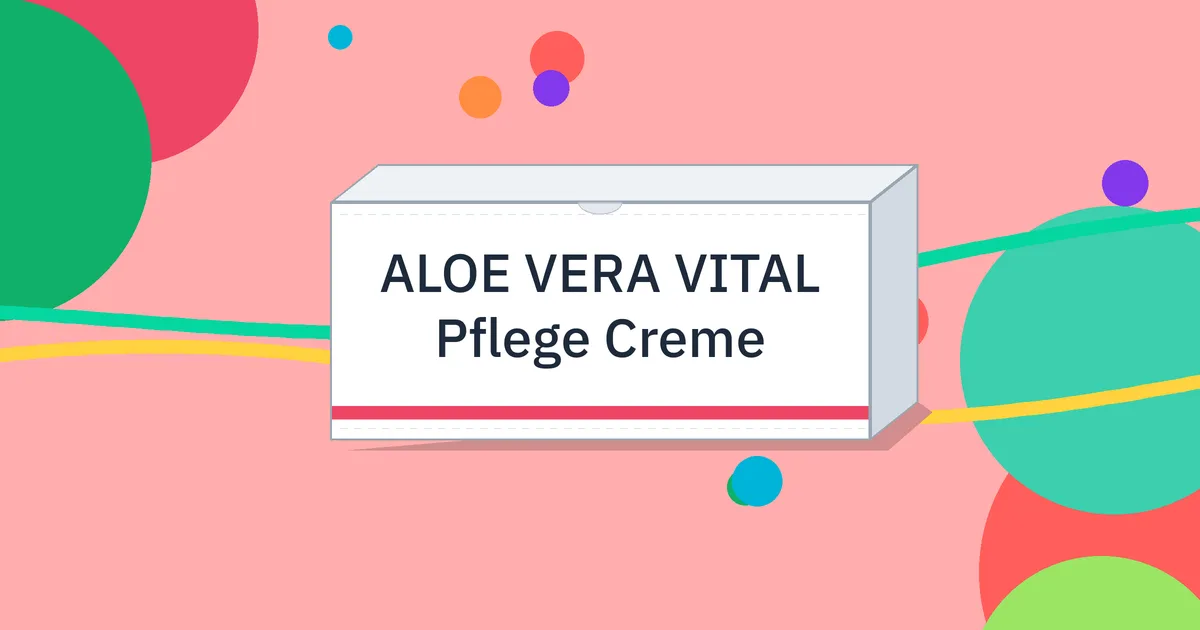 Symbolbild: Packung mit der Aufschrift ALOE VERA VITAL Pflege Creme (PZN 19907435) – Verfügbarkeit und Bezug in Apotheken in Frankfurt am Main