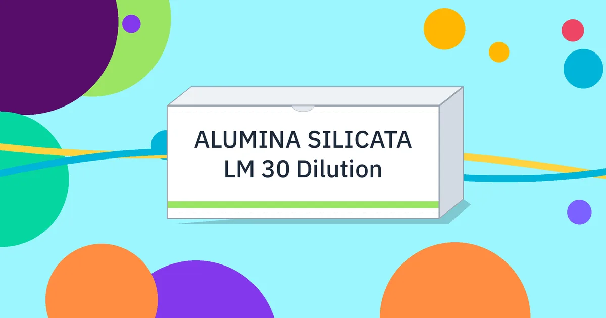 Symbolbild: Packung mit der Aufschrift ALUMINA SILICATA LM 30 Dilution (PZN 12759121) – Verfügbarkeit und Bezug in Apotheken in Frankfurt am Main