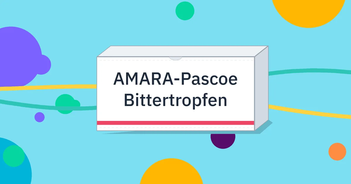 Symbolbild: Packung mit der Aufschrift AMARA-Pascoe Bittertropfen (PZN 19170182) – Verfügbarkeit und Bezug in Apotheken in Frankfurt am Main