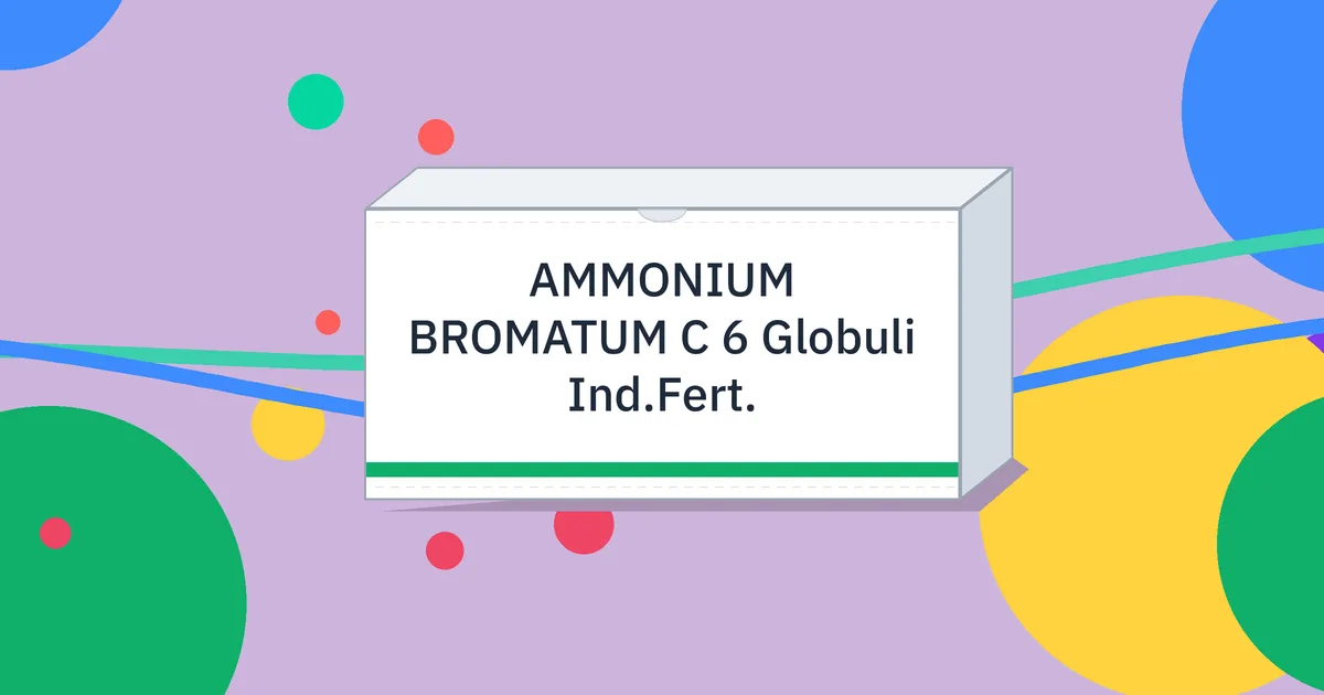 Symbolbild: Packung mit der Aufschrift AMMONIUM BROMATUM C 6 Globuli Ind.Fert. (PZN 17681381) – Verfügbarkeit und Bezug in Apotheken in Frankfurt am Main